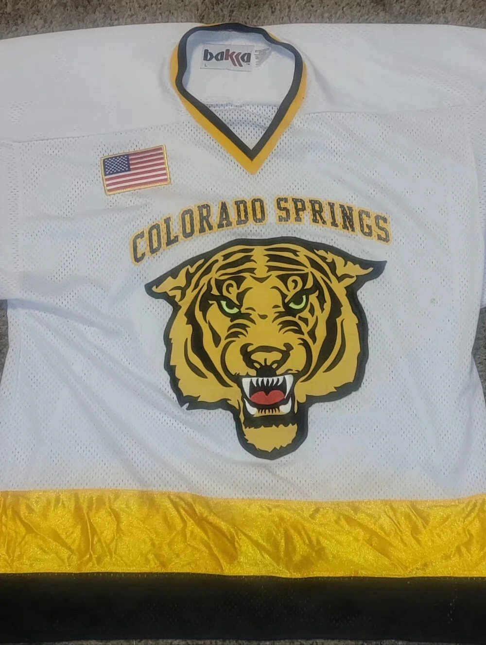 Bakka | Other | Bakka Colorado Springs Tigers White Jersey With Black ...